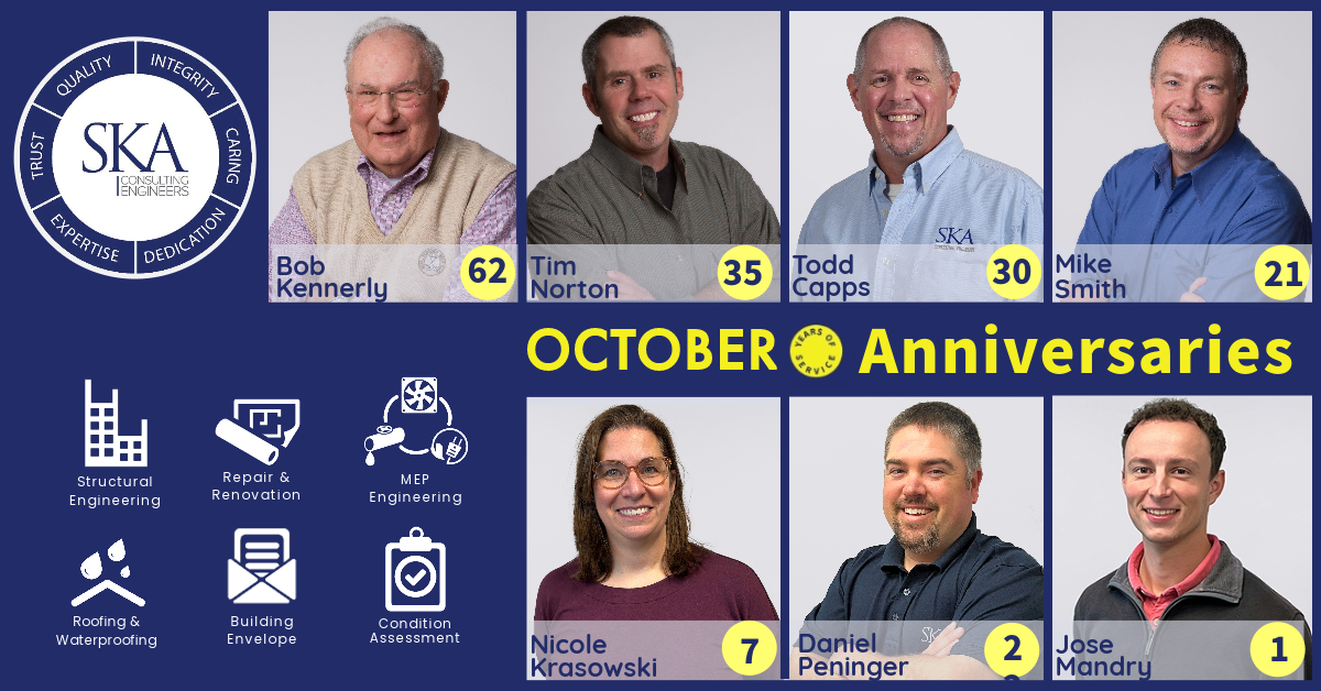 2023 October Work Anniversaries » SKA Consulting Engineers